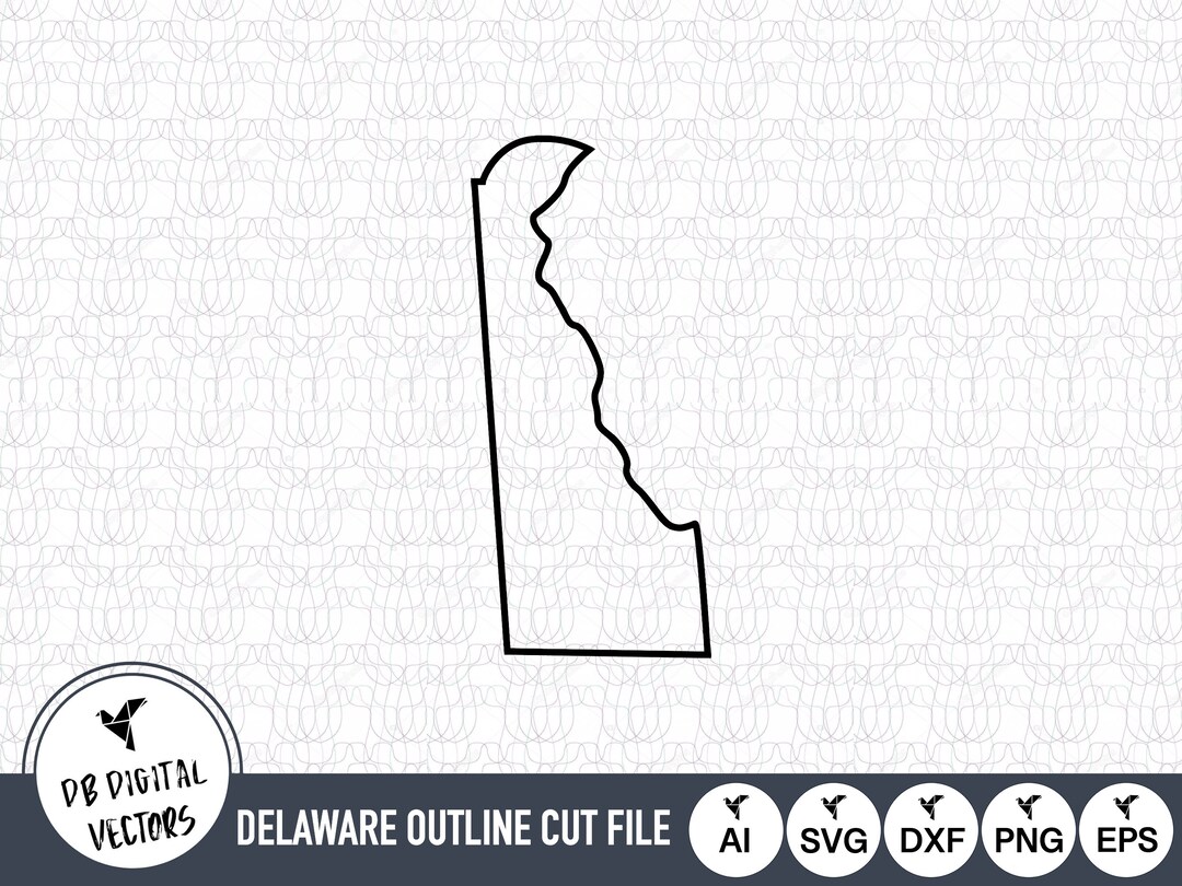 Delaware Outline SVG Cut Files: USA Vector (digital Download) - Etsy