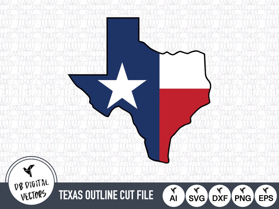 Texas Flag Outline SVG: Vector Cut Files (digital Download) - Etsy
