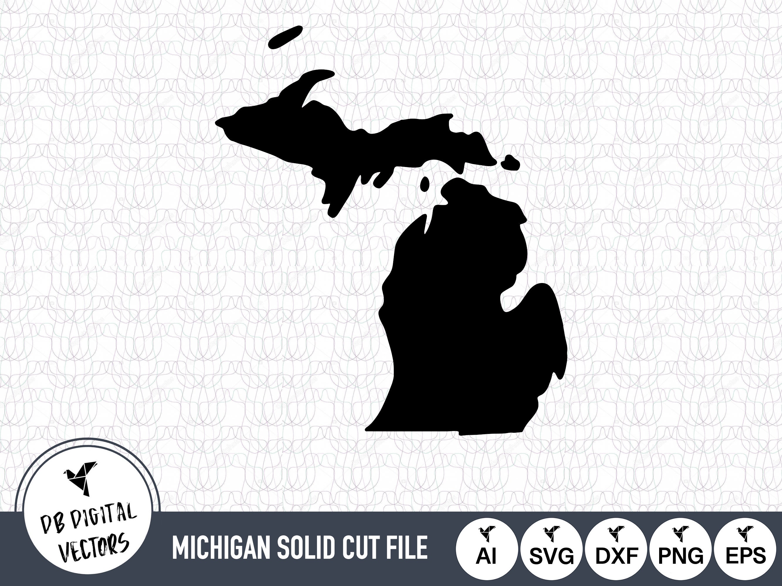 Michigan Solid SVG Files Michigan Cut Files United States - Etsy