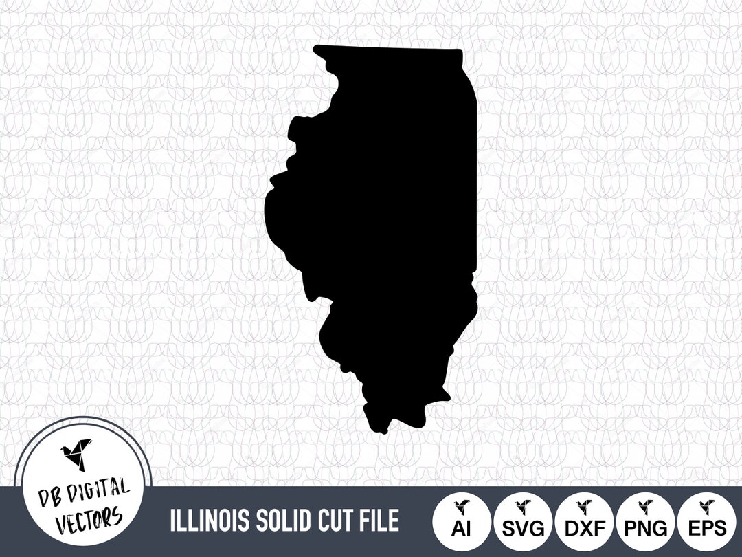 Illinois Solid SVG Files | Illinois Cut Files | United States of ...