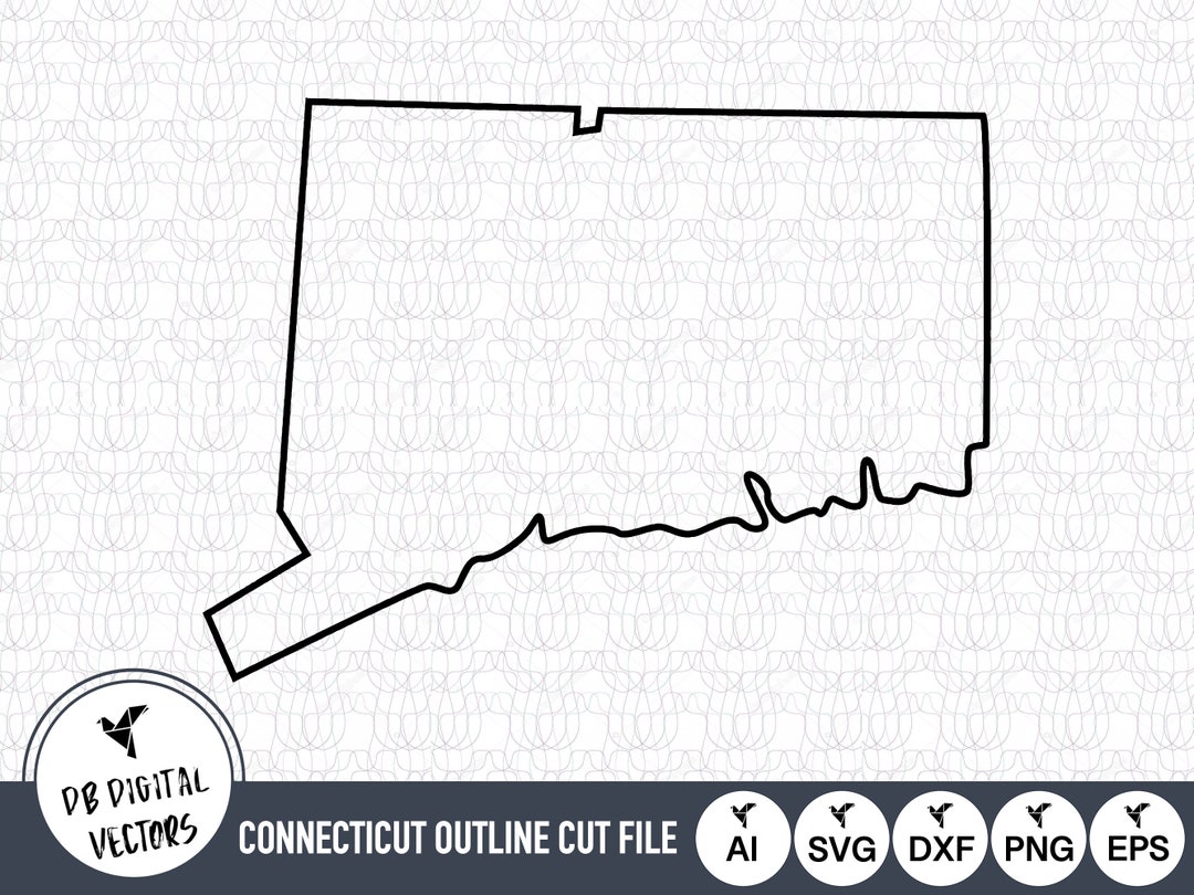 Connecticut Outline SVG Files | Connecticut Cut Files | United States ...