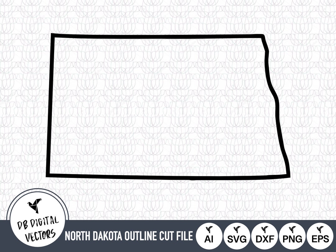 North Dakota Outline SVG Files | North Dakota Cut Files | United States ...