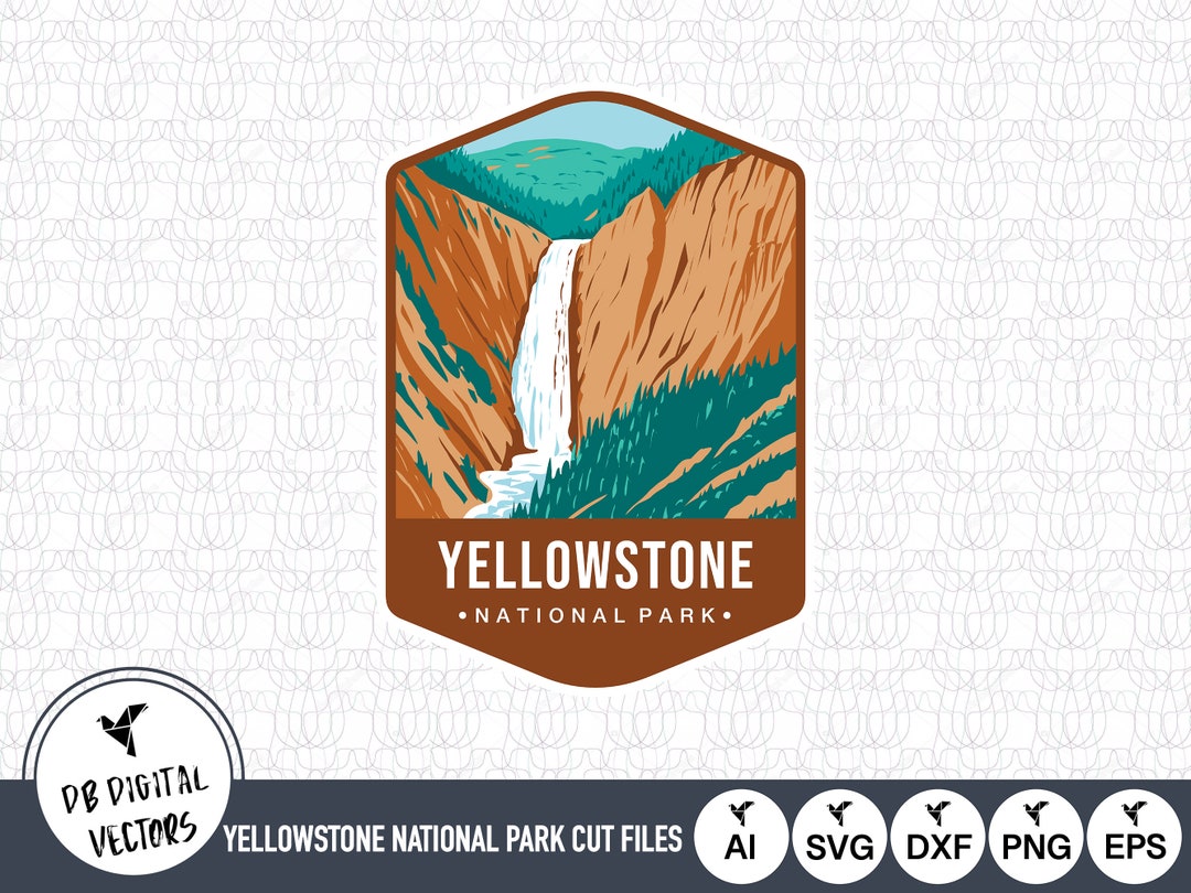 Yellowstone National Park Emblem SVG Files | Yellowstone National Park ...