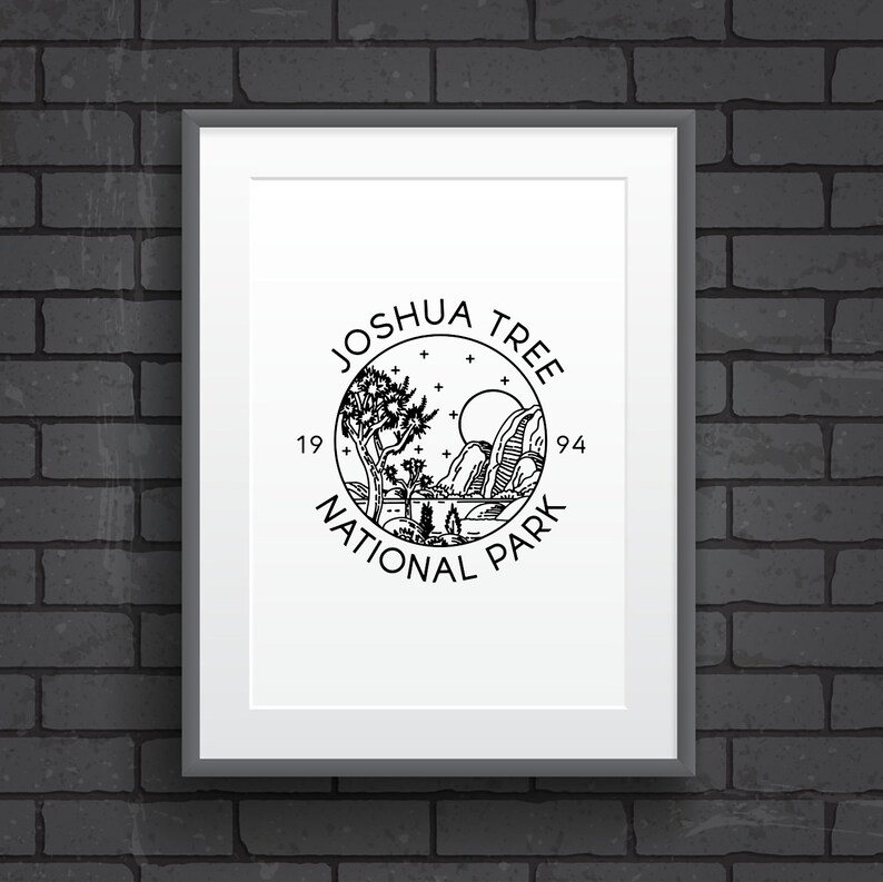 Joshua Tree National Park Outline SVG Files Joshua Tree - Etsy