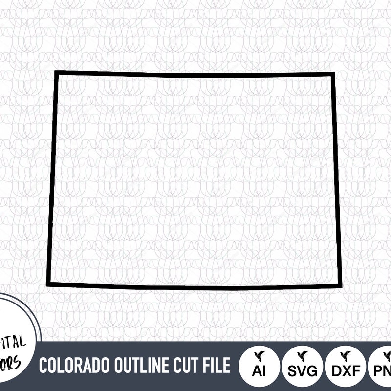 Colorado State Outline Digital - Etsy
