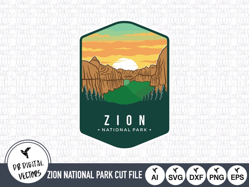 Zion National Park Outline SVG Files Zion National Park Cut - Etsy