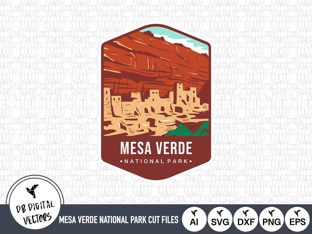 Mesa Verde National Park Emblem SVG Cut Files (digital Download) - Etsy