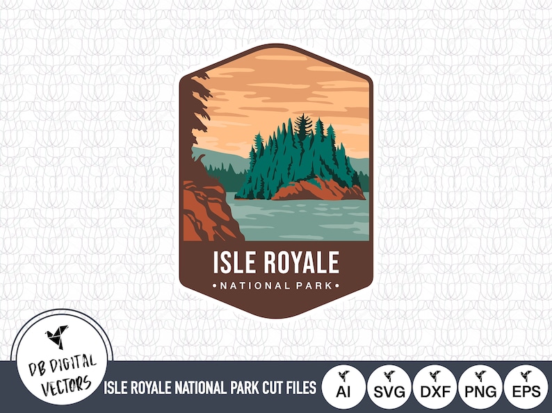 Isle Royale National Park Emblem SVG Files Isle Royale - Etsy