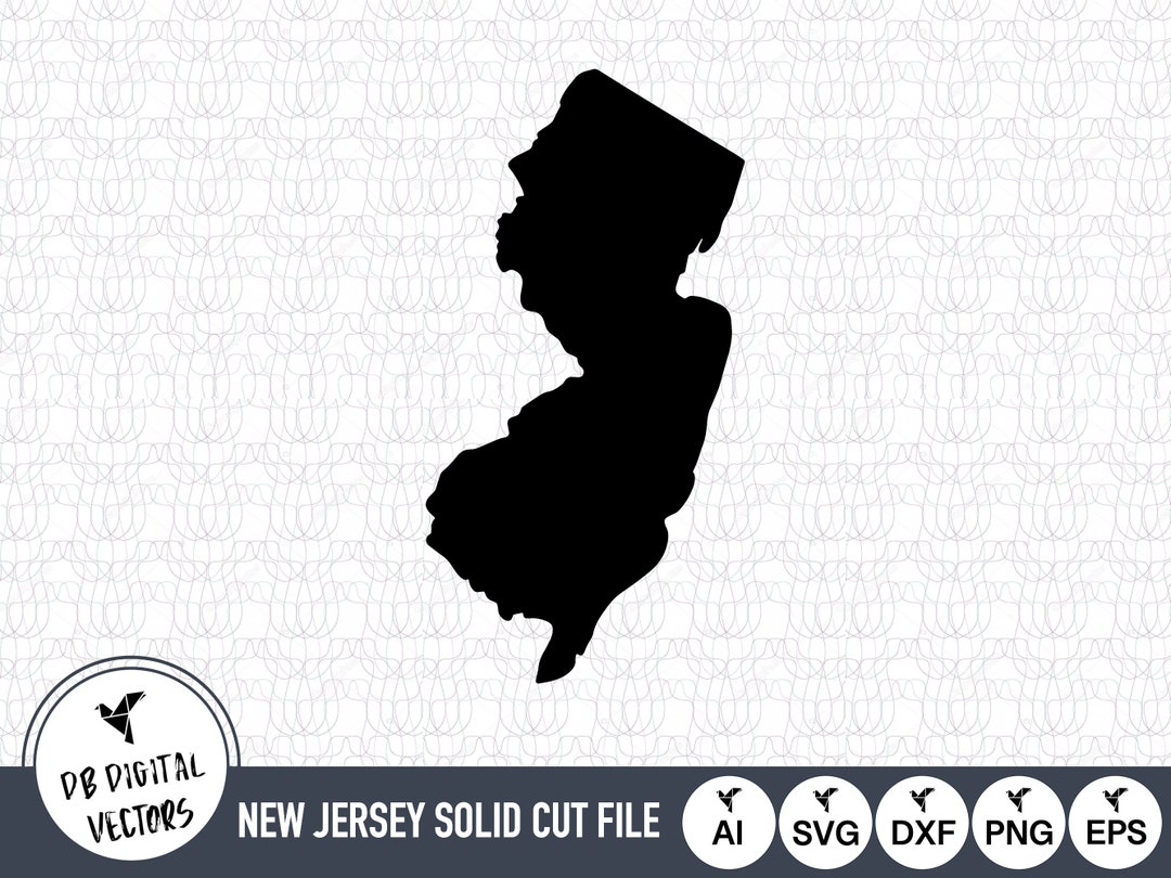New Jersey Solid SVG Files | New Jersey Cut Files | United States of ...