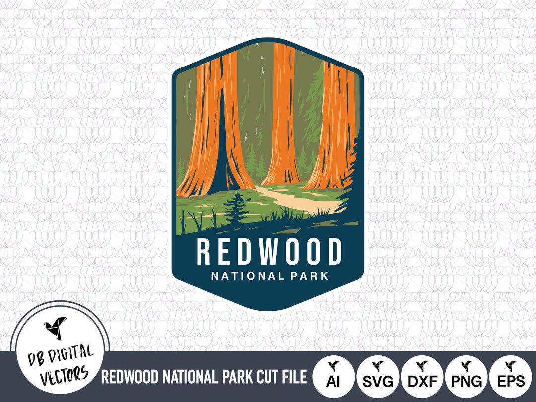 Redwood National Park Emblem SVG Files | Redwood National Park Cut ...