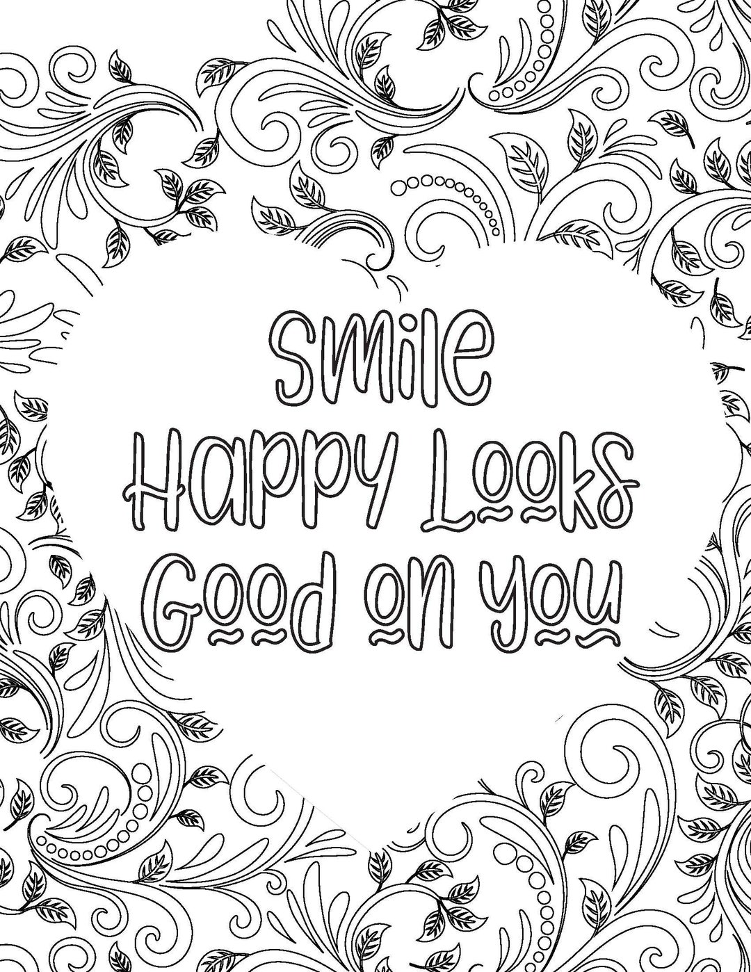 Happiness Adult Colouring Book - Etsy