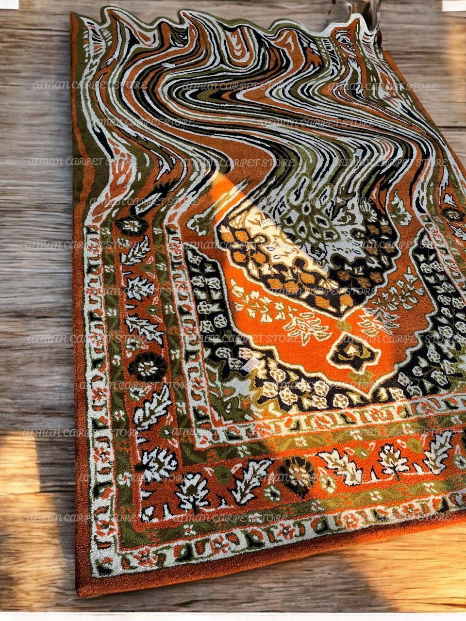 Melting Hand Tufted Melting Persian Beige Rug Design Tufted 100% Wool ...