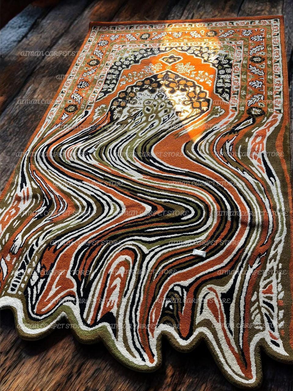 Melting Hand Tufted Melting Persian Beige Rug Design Tufted 100% Wool ...