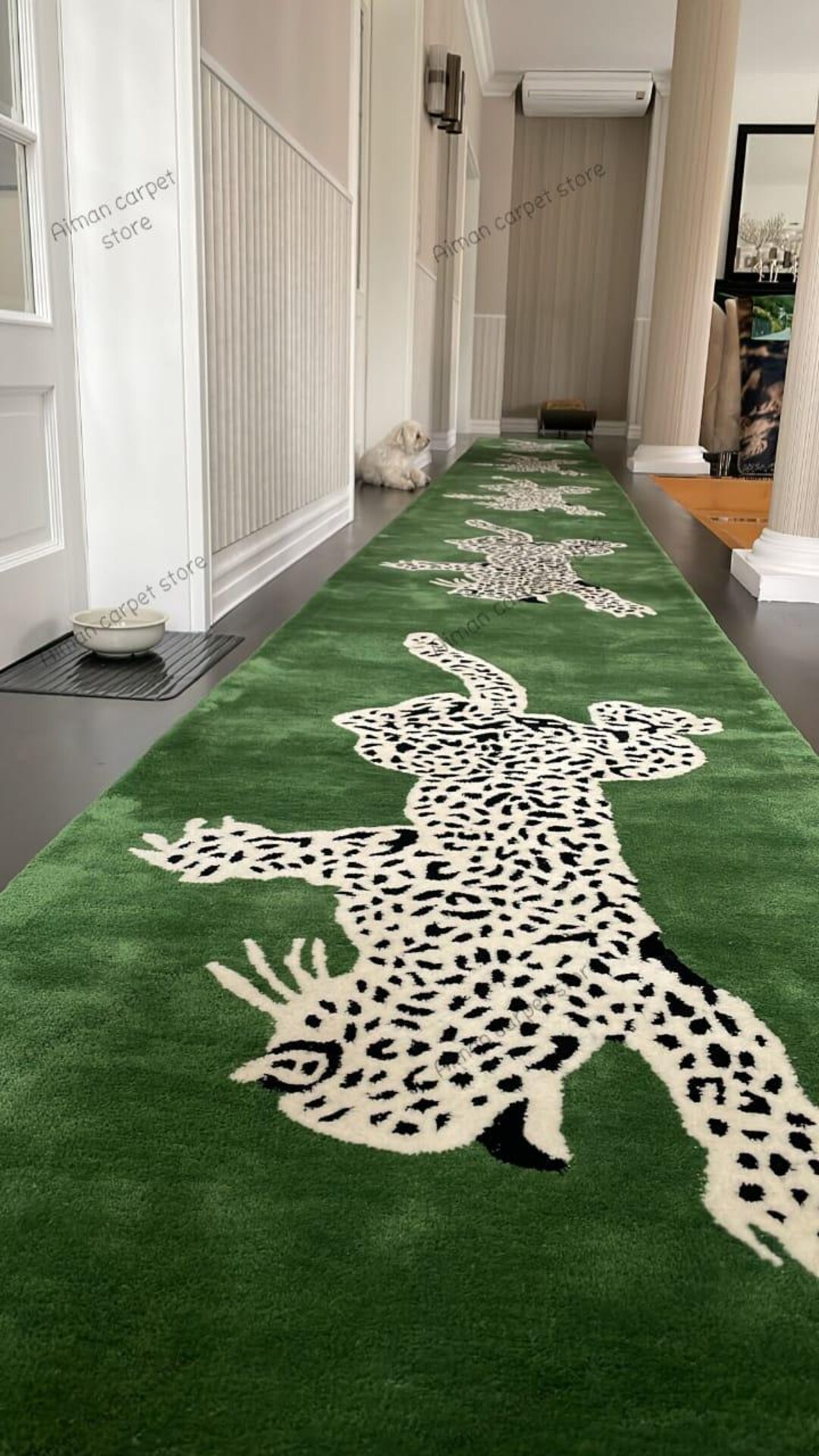 Climbing Leopard Runner Animal Print Hand Tufted Rug for Living Room ...