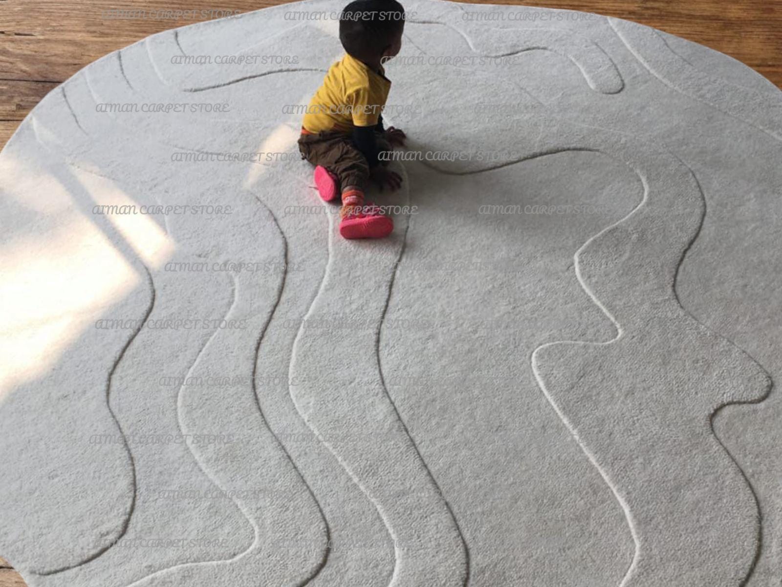 Irregular Shape 6x7 Rug Woolen Area Rug Rugs for Living Room Bedroom ...