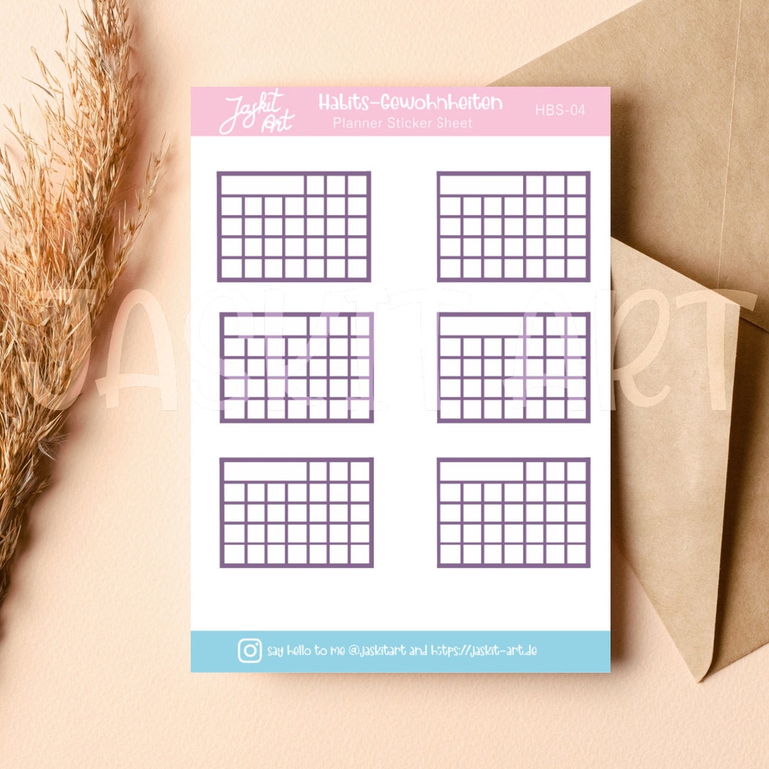 Minimalist Monthly Habit Tracker - Tracking Habits in Purple | Routine ...