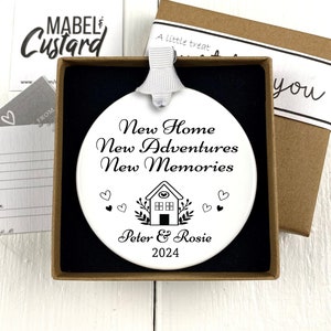 New Home Gift, Personalised New Home Ornament, New Home Tree Decoration ...