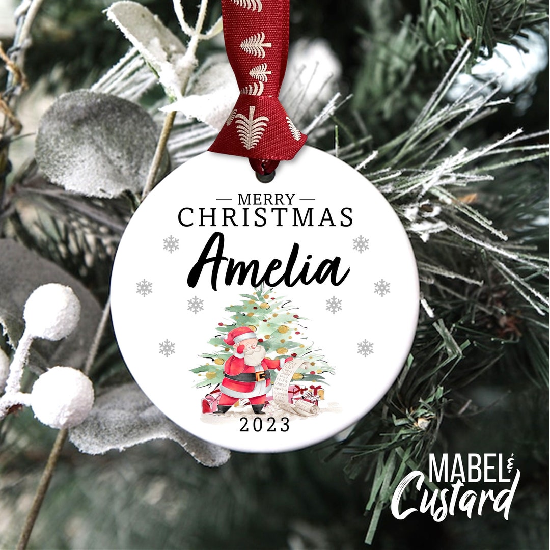 Personalised Bauble / Childs Christmas Bauble / Kids Tree Decoration ...