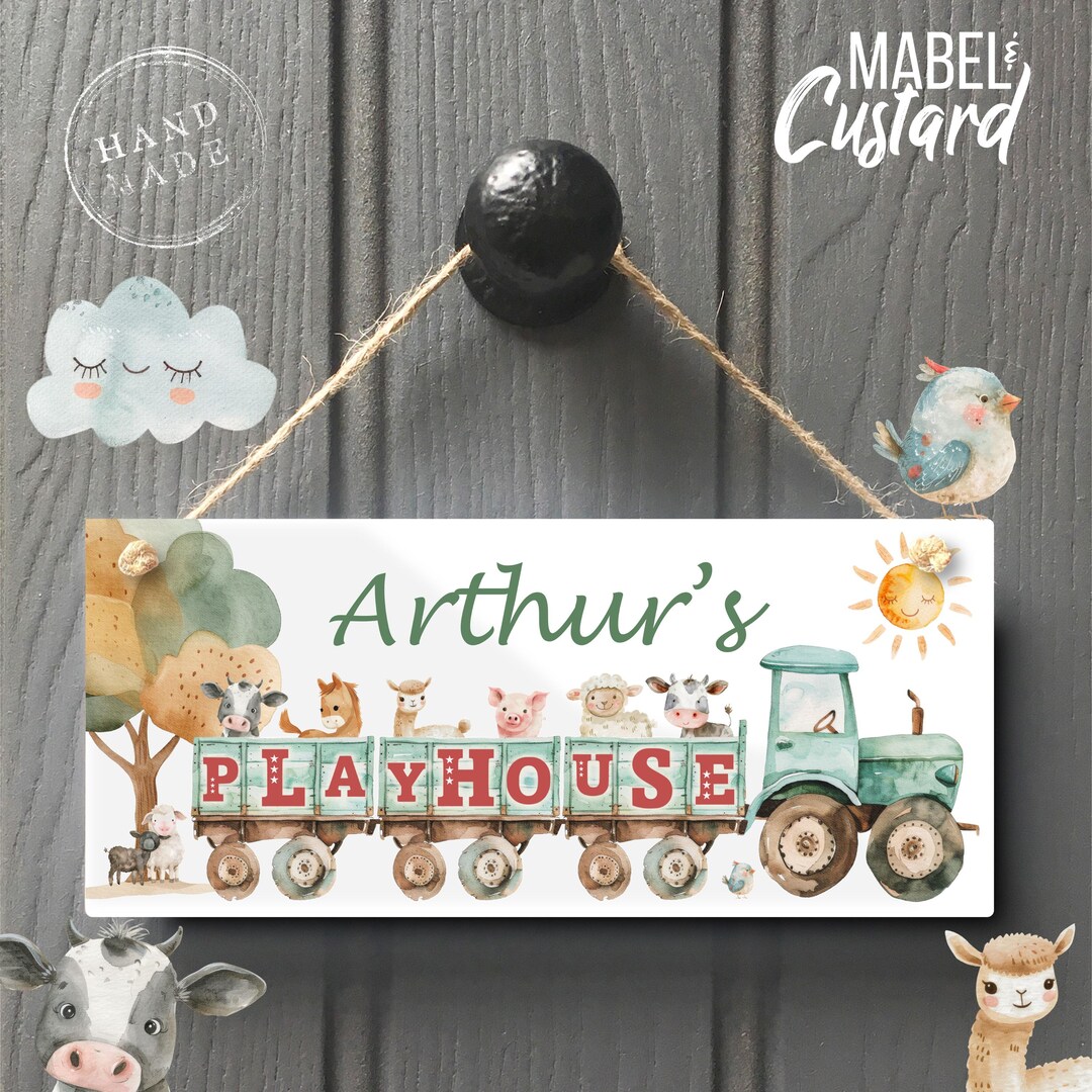 Boys Playhouse Sign, Farm Playhouse Sign, Boys Playhouse Door Sign ...