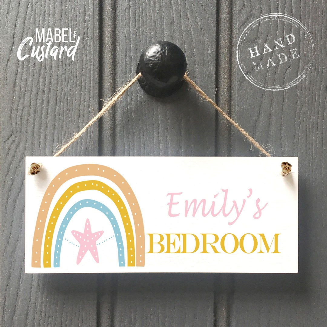 Girls Bedroom Sign | Boys Bedroom Sign | Personalised Room Name Sign ...