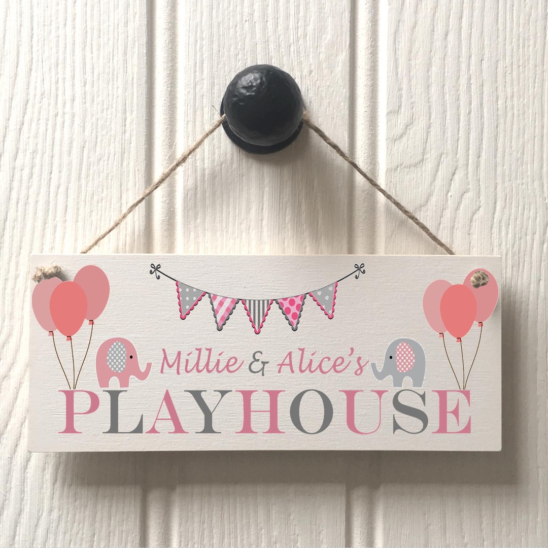PERSONALISED PLAYHOUSE Sign/kids Playhouse Sign/ Spiel Haus/ Playroom ...