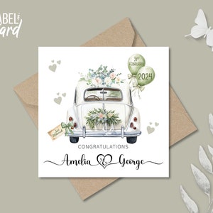 Personalised Wedding Card, Wedding Card, Wedding Day Card, Wedding ...