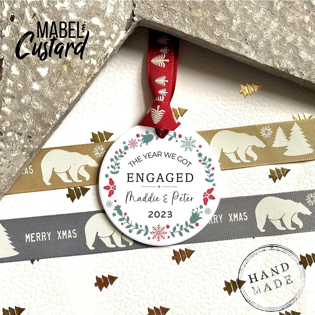 Personalised Engagement Ornament - Engagement Gift - Engagement Present ...