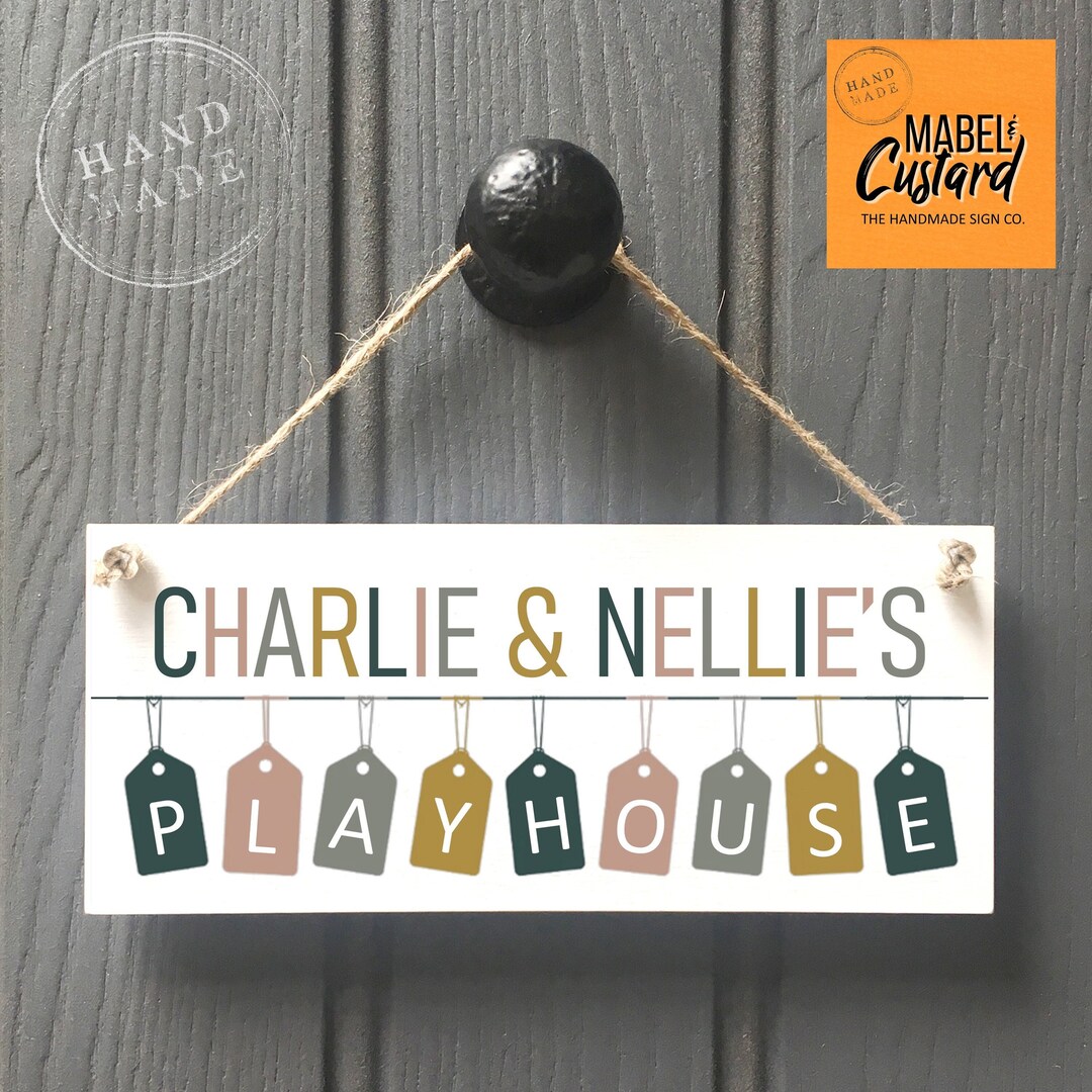 PERSONALISED Playhouse Sign / Playroom Signs / Bedroom / Fun Kids ...