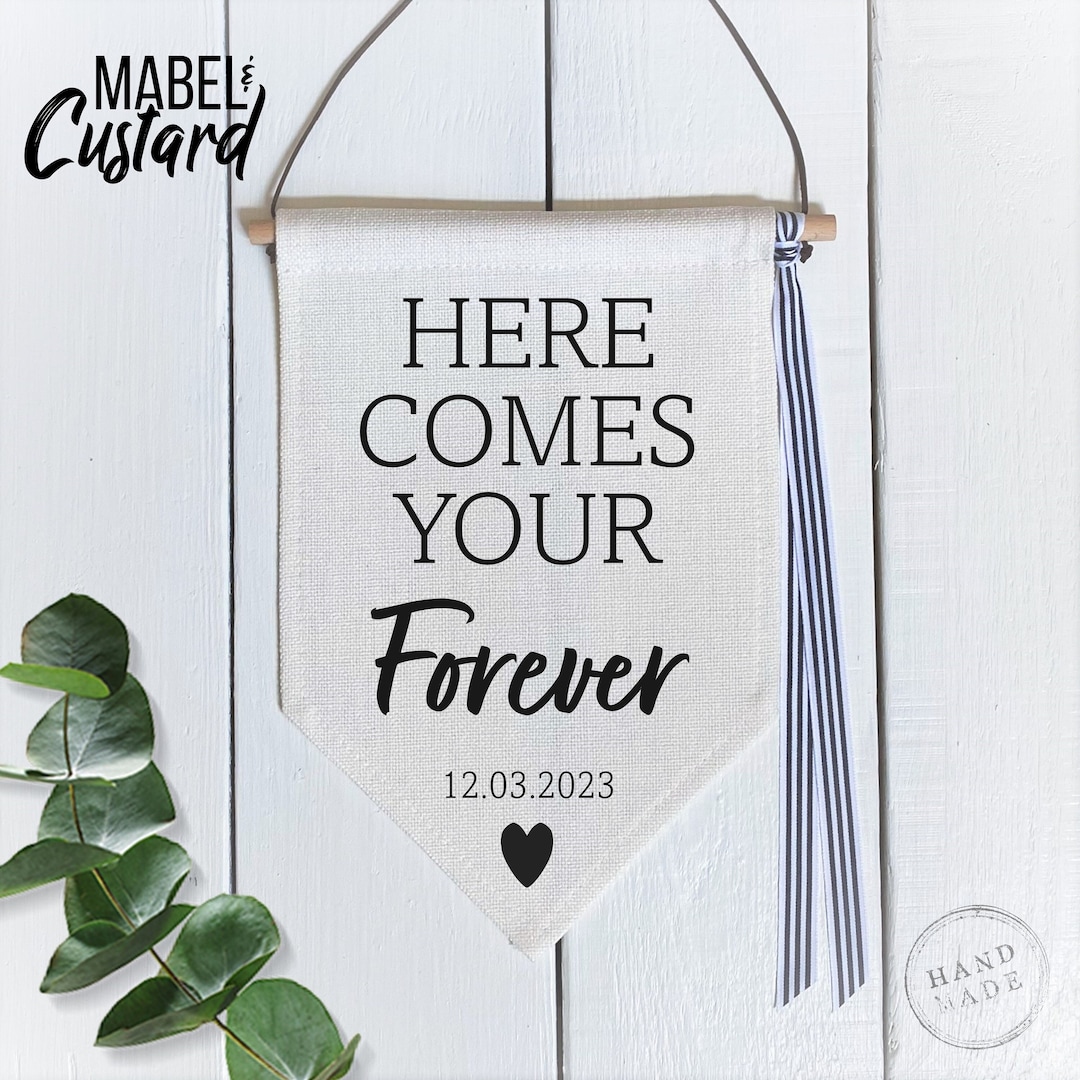 Here Come Your Forever | Here Comes the Bride | Personalised Page Boy ...
