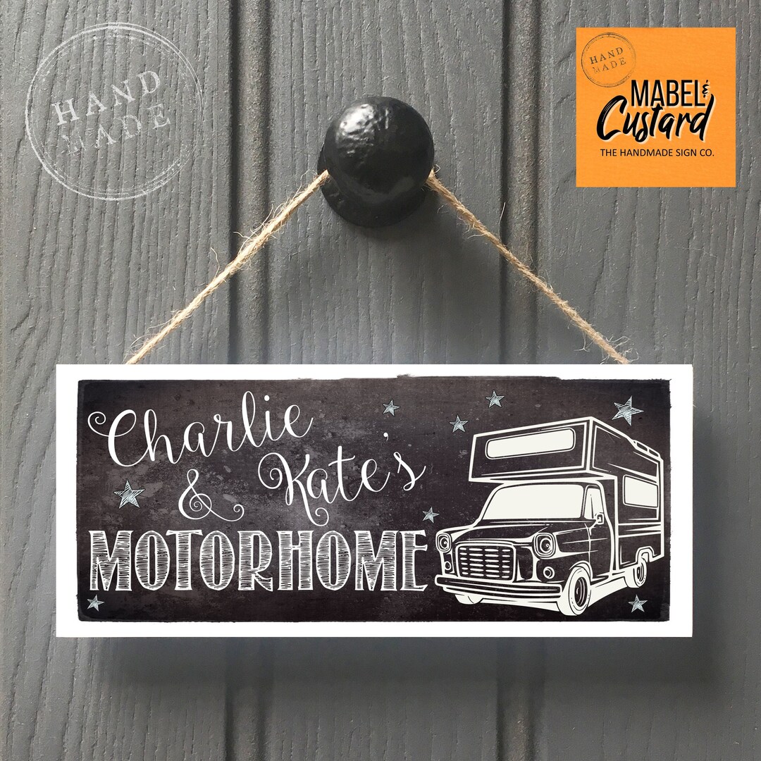 Personalised Motorhome Sign | Camper Sign | Campervan Sign | Motorhome ...