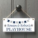 PERSONALISED Blue Grey Playhouse Sign/kids Playhouse Sign/ Spiel Haus ...