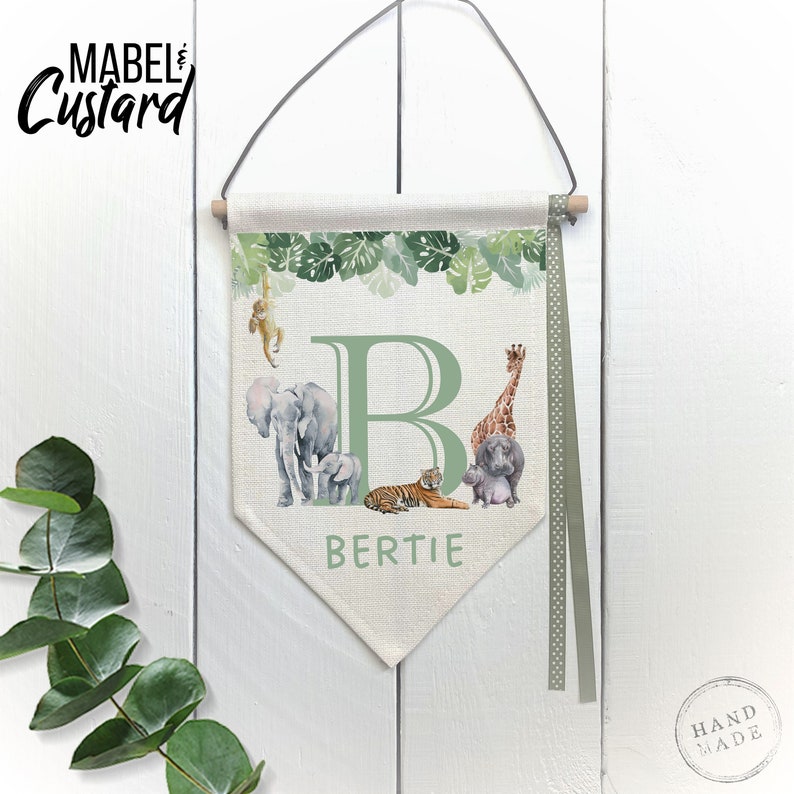 Safari Animal Name Sign Safari Animal Sign Childrens Door - Etsy