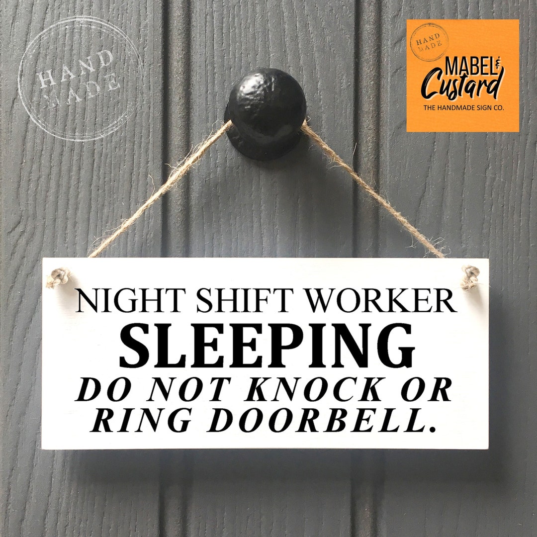 Night Worker Sign | Shift Worker Sign | Do Not Disturb Sign | Do Not ...