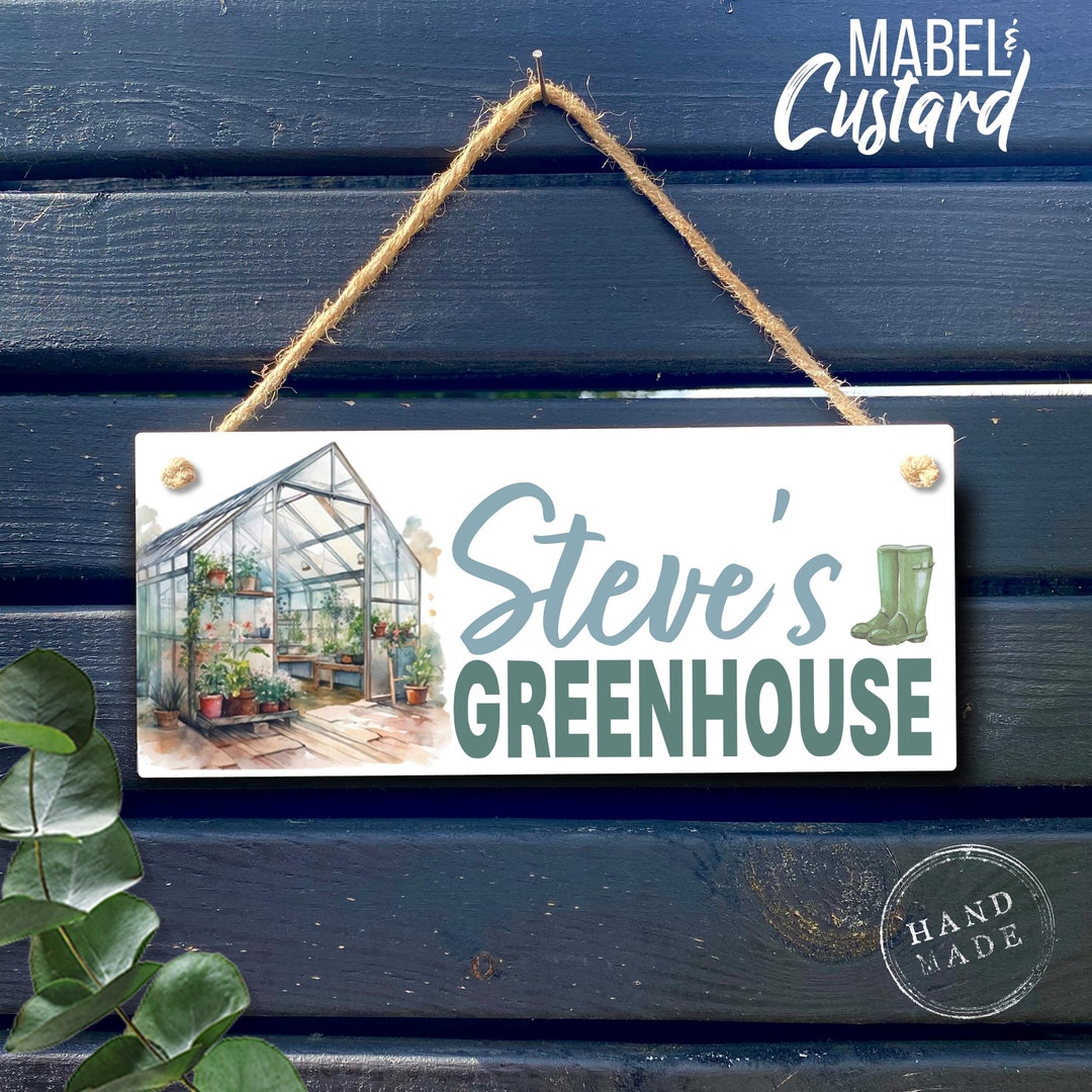 Personalised Greenhouse Sign | Garden Sign | Gifts for Grandad ...