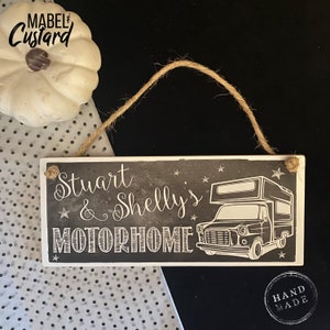 Personalised Motorhome Sign | Camper Sign | Campervan Sign | Motorhome ...