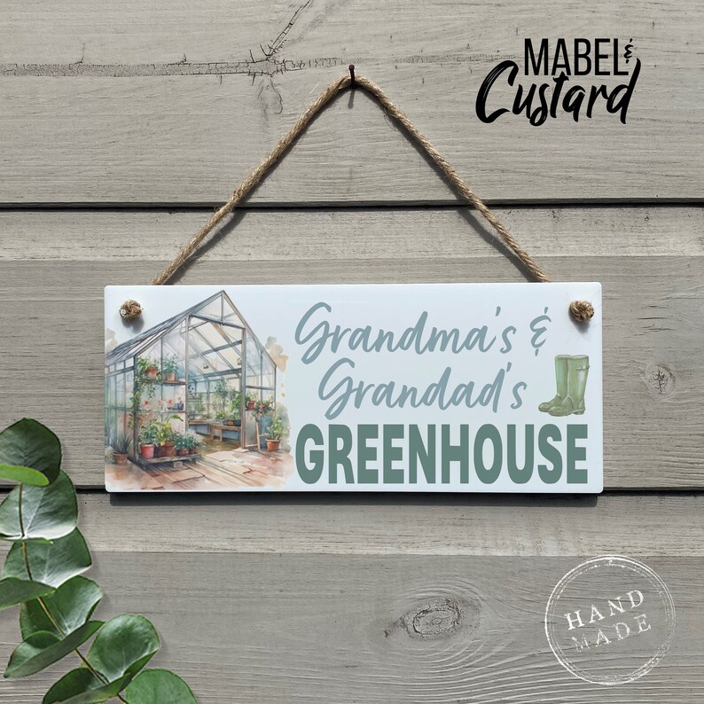 Personalised Greenhouse Sign | Garden Sign | Gifts for Grandad ...