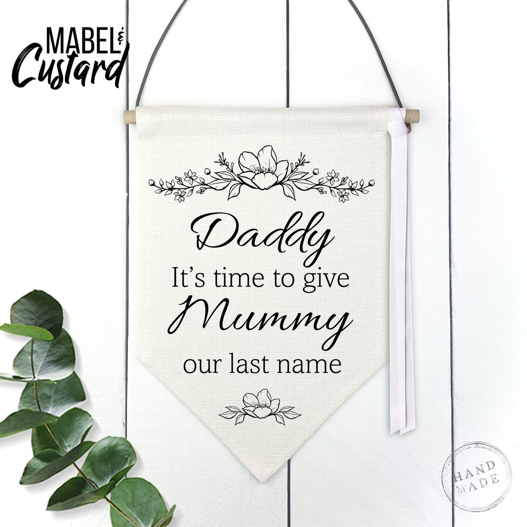 Mummy Wedding Sign | Flower Girl Sign | Page Boy Sign | Wedding Aisle ...