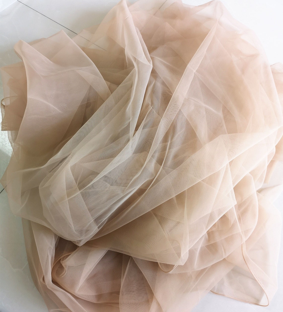 Dark Champagne Tulleveils Tulle Fabricsoft Tullewedding - Etsy