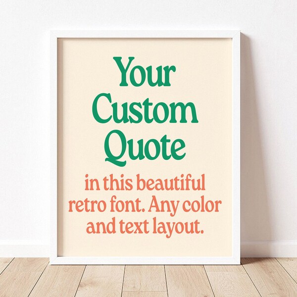 Custom Quote Print - Etsy
