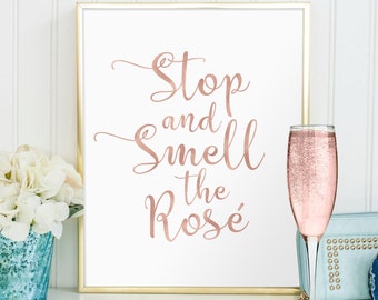 Stop and Smell the Rose Sign - Etsy