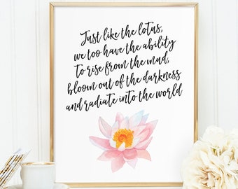 Like a Lotus Flower We Too Have the Ability to Rise From the - Etsy