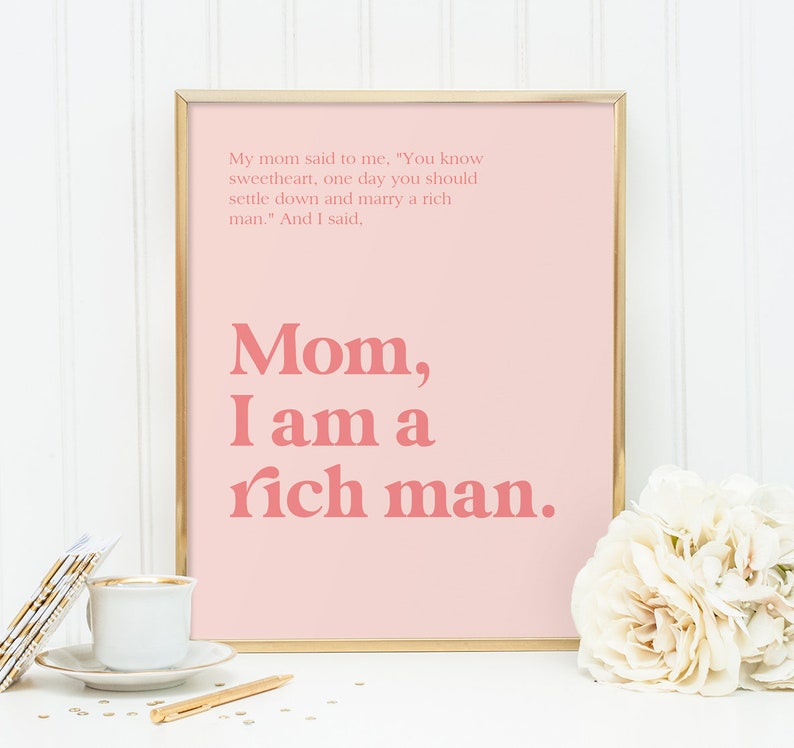 Pink Graphic Quote Print Digital Art Pink Cher Quote Mom I - Etsy