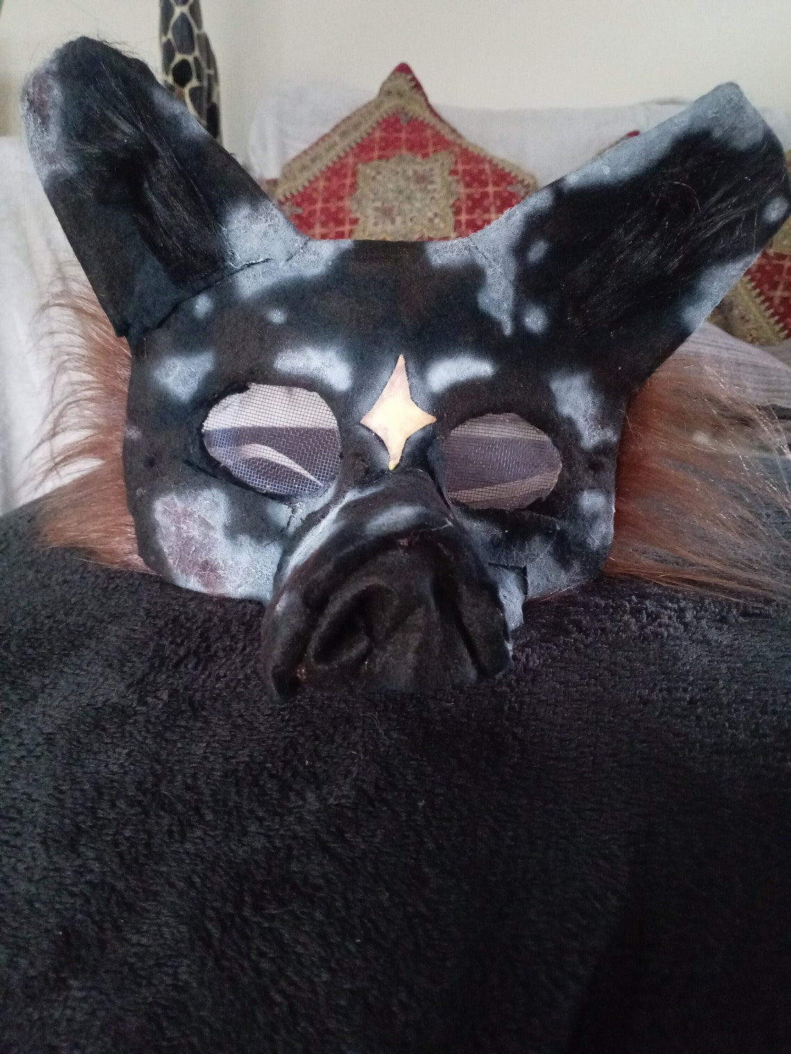 Therian German Shepard Mask. Lovely, Handmade. Made of 50% Hotglue so ...