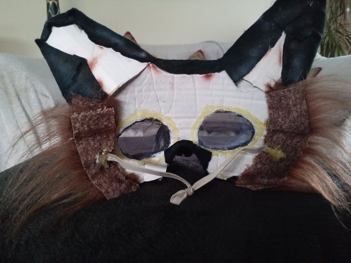 Therian German Shepard Mask. Lovely, Handmade. Made of 50% Hotglue so ...