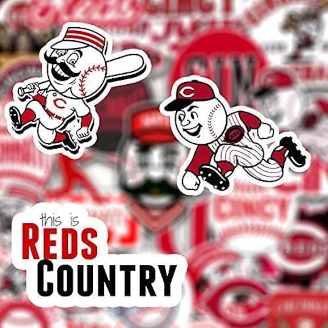 28 PCS Fanart Stickers Reds Cincinnati Baseball Team Stickers - Etsy