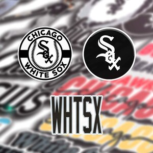 Stickers Pack Chicago Vinyl White Decal Sox Aesthetic Stickers Pack of ...
