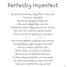 Motivational Poem Print - Perfectly Imperfect - 2 Designs Included ...
