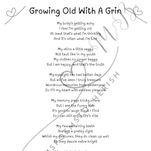 Funny Growing Old Poem: Humorous Retirement Gift (digital Download - Etsy