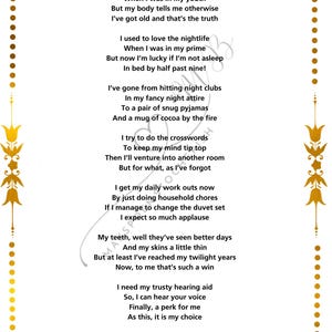 Over the Hill - Humorous Poem/funny Poem/old Age/ageing Poem/gift for ...