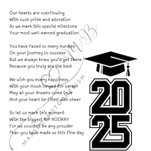 Graduation Day Poem Print: Keepsake Gift (digital Download) - Etsy